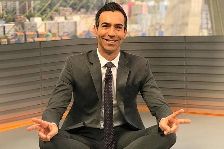 Em clima de casório, César Tralli se despede do SP1, ao vivo na Globo ...