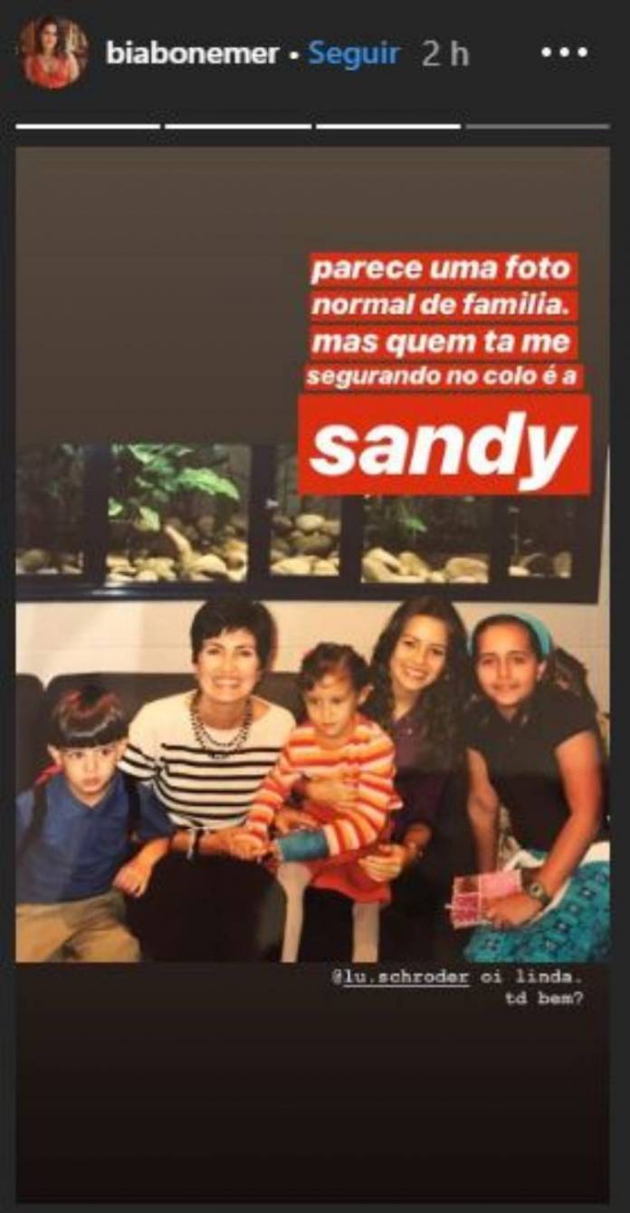Filha de Fátima Bernardes, Beatriz Bonner, relembra click com Sandy ...