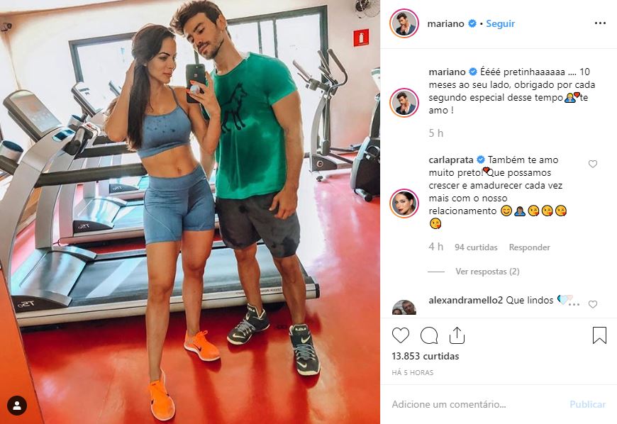 Carla Prata e sertanejo Mariano completam 10 meses de namoro e trocam ... Carla Prata e sertanejo Mariano completam 10 meses de namoro e trocam ...