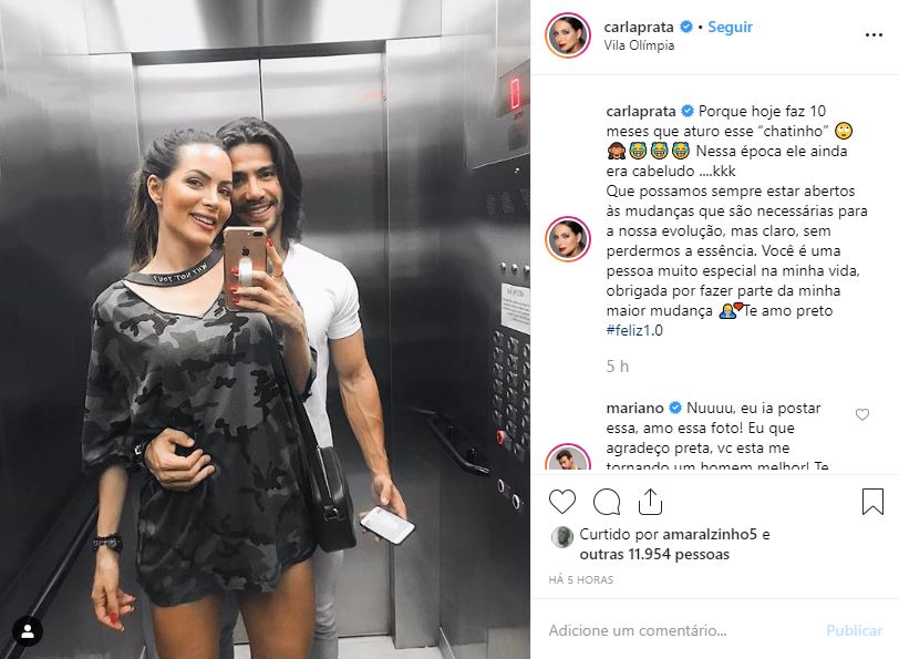 Carla Prata e sertanejo Mariano completam 10 meses de namoro e trocam ... Carla Prata e sertanejo Mariano completam 10 meses de namoro e trocam ...
