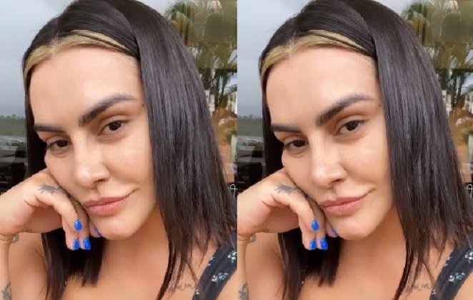 Cleo aproveita e surge com novo visual em quarentena