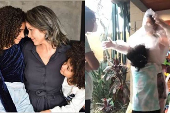 Samara Felippo encontra forma criativa de abraçar as filhas ...