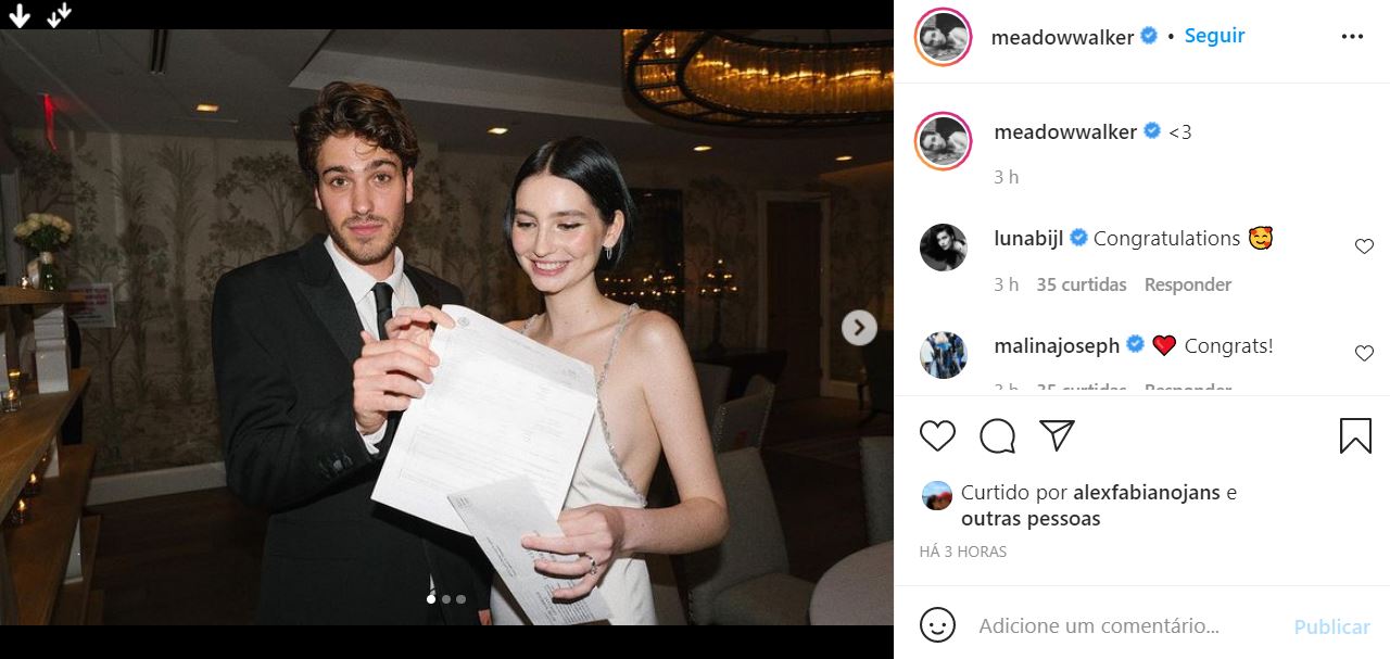 Meadow Walker, filha de Paul Walker, se casa e é levada ao altar por ...