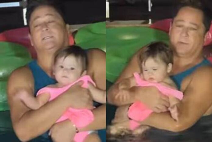 Leonardo encanta web ao surgir com a neta, Maria Alice - Portal Área VIP