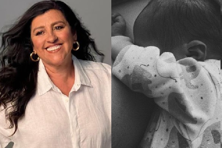 Regina Casé celebra chegada de Dom - Área VIP