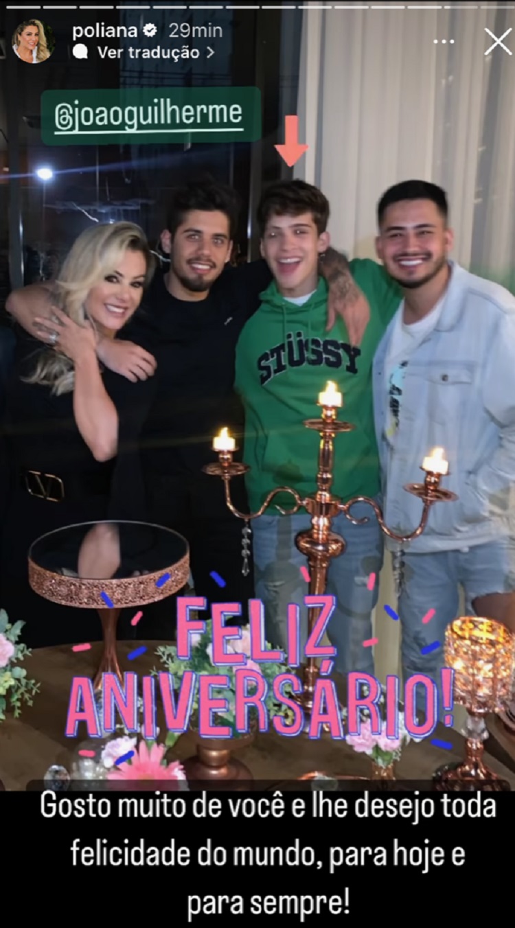 Após treta, Poliana Rocha se declara para João Guilherme no aniversário do enteado - Portal Área VIP