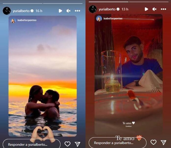 Yuri Alberto surge em clique romântico com Isabella Pontes: "te amo ...