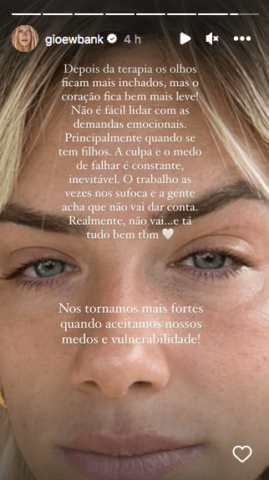 Giovanna Ewbank aparece com os olhos inchados e faz desabafo emocionante: "Não é fácil" - Área VIP
