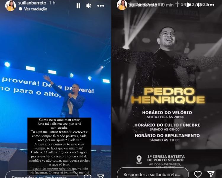 Esposa de Pedro Henrique se pronuncia e lamenta a morte do marido: "meu ...