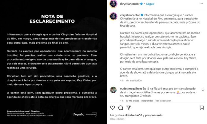 Chrystian, ex-dupla de Ralf, tem cirurgia adiada após imprevisto ...