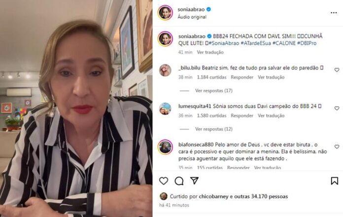 Sonia Abrão Se Pronuncia Após Polêmicas No Bbb24 Fechada Com Davi