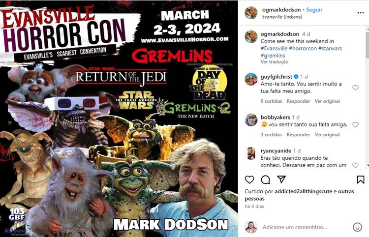 Morre Mark Dodson, ator e dublador de 'Star Wars' e 'Gremlins', aos 64 ...