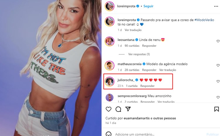 Lore Improta surge sem Leo Santana em ensaio e ganha carinho de famoso ator - Portal Área VIP