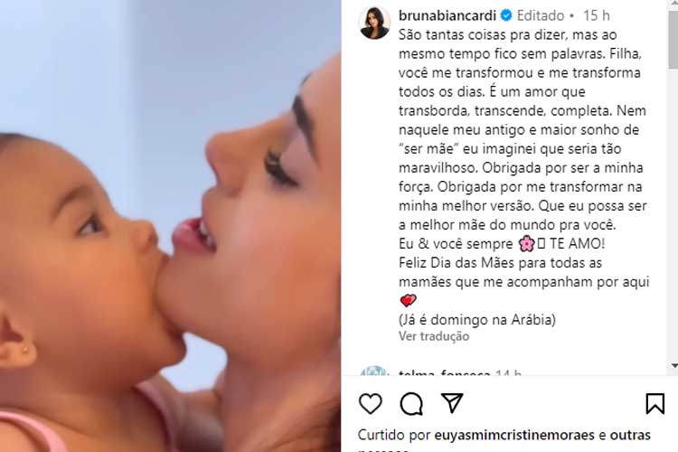 Bruna Biancardi, mãe da filha de Neymar, celebra o primeiro Dia das Mães ao lado de Mavie: 'Sem ...