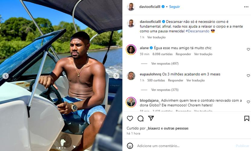 Davi Brito, campeão do BBB24, surge pilotando lancha luxuosa - Portal ...