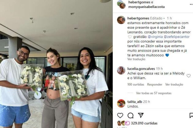 Virginia Fonseca escolhe padrinhos do seu filho com Zé Felipe, Zé ...