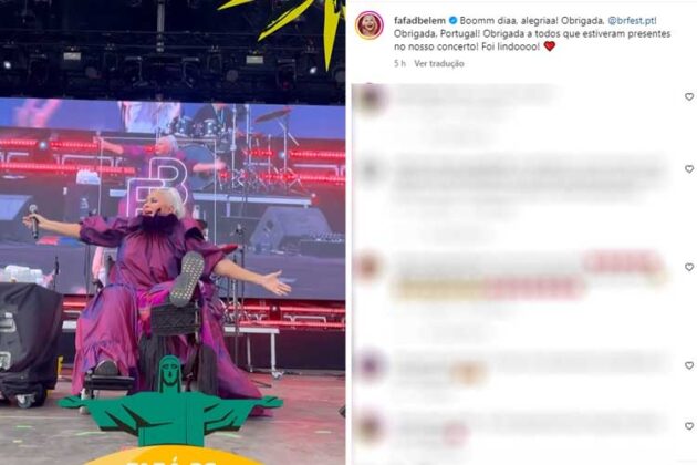 Fafá de Belém aparece em cadeira de rodas durante show e emociona o ...