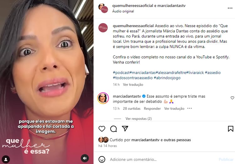 Márcia Dantas revela que sofreu assédio ao vivo: "Fui atacada por um ...