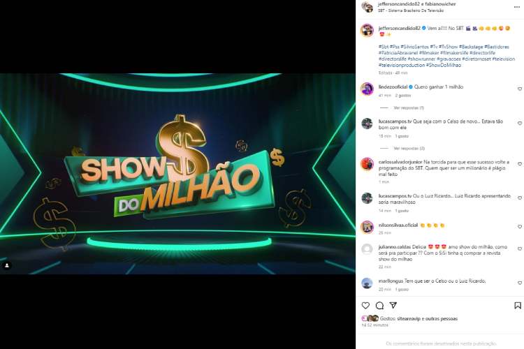 Show do Milhão volta ao ar no 'Programa Silvio Santos' - Portal Área VIP