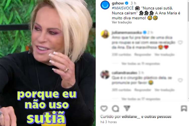 Ana Maria Braga diverte o público com revelação sobre peça de roupa ...