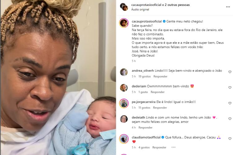 Nasce João, neto da atriz Cacau Protasio: "Nós estamos felizes ...