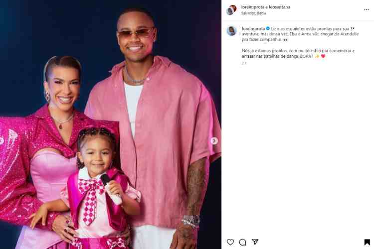 Lore Improta e Léo Santana celebram aniversário da filha Liz: "Estamos ...