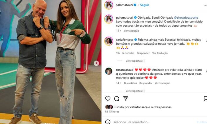 Paloma Tocci se emociona em despedida da Band: "obrigada" - Portal Área VIP