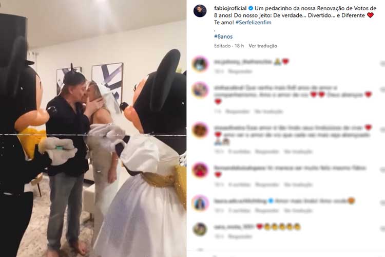 Fábio Jr. celebra 8 anos de casamento com Fernanda Pascucci com um ...