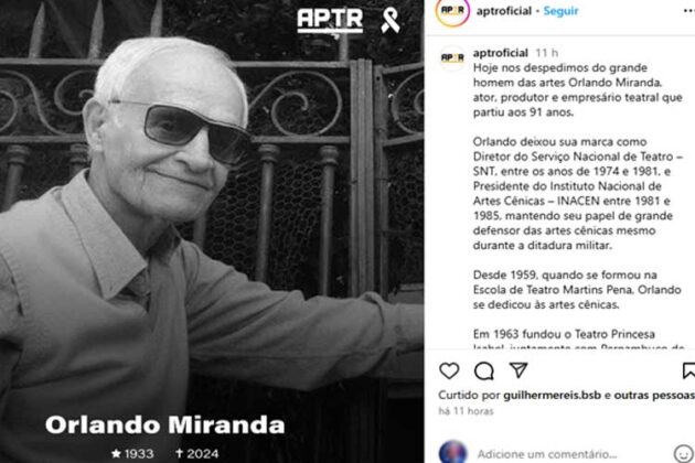 Morre Orlando Miranda, ator e produtor teatral, aos 91 anos - Portal ...