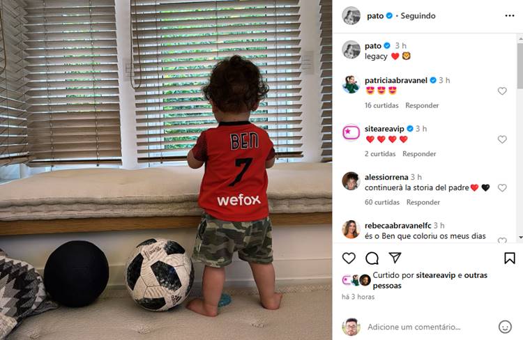 Alexandre Pato divulga registro fofo de Benjamin, seu filho com Rebeca ...