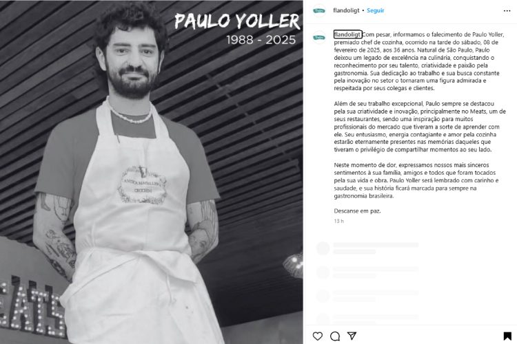 Morre Paulo Yoller, chef renomado que já participou do 'Cozinha Prática ...