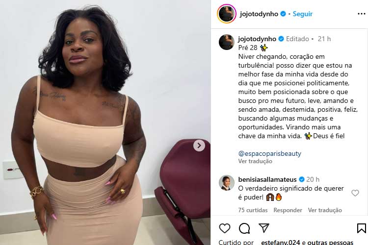 Jojo Todynho impressiona ao surgir 80kg mais magra e celebra data especial: 'Estou na melhor ...
