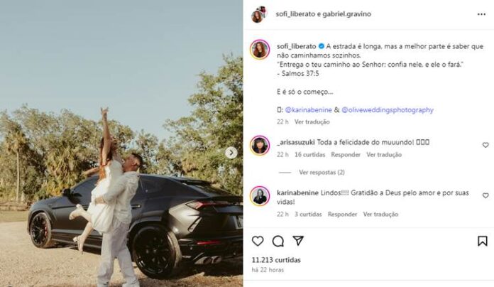 Sofia Liberato se casa com Gabriel Gravino aos 21 anos; veja fotos ...