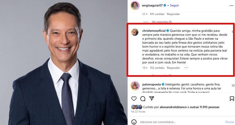 Âncora do Jornal da Record, Chris Lemos desabafa sobre saída de Sérgio ...