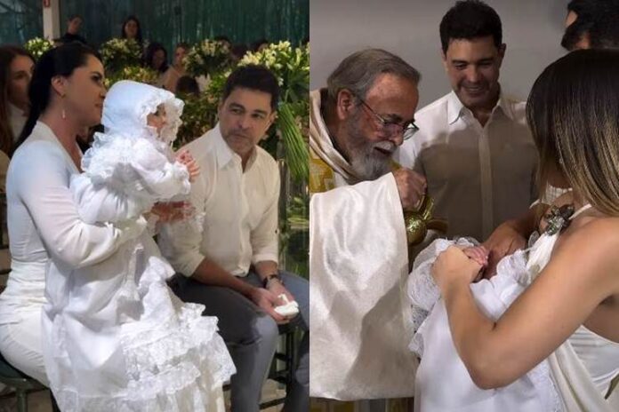 Zezé Di Camargo e Graciele Lacerda batizam a filha, Clara - Portal Área VIP