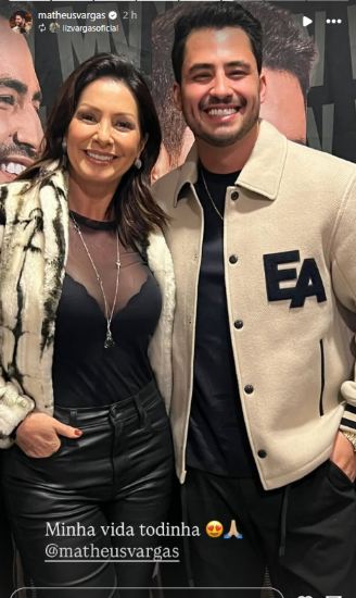 Matheus Vargas, filho do Leonardo, compartilha atitude de sua mãe, Liz ...