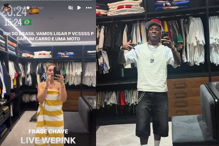 Virginia deixa escapar detalhe e seguidores notam similaridade com registro feito por Vini Jr ...